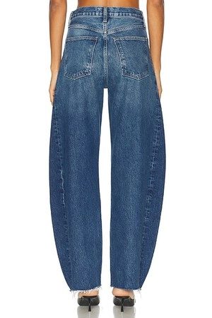 AGOLDE Luna Pieced High Rise Curved Taper Jeans - Split