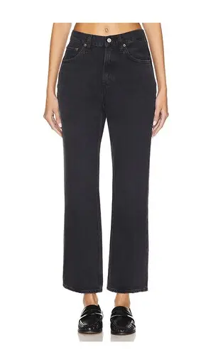 AGOLDE Valen Mid Rise Vintage Straight Jeans - Black