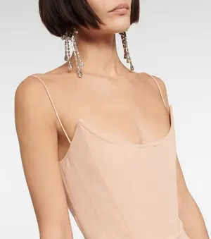 Alex Perry Caine Corset Mini Dress - Neutrals