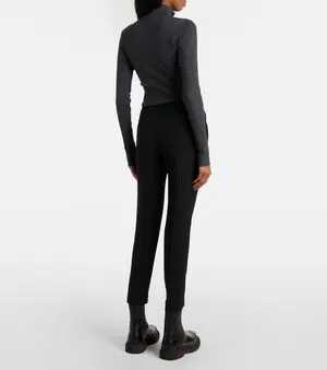 Brunello Cucinelli Silk-blend Cropped Trousers