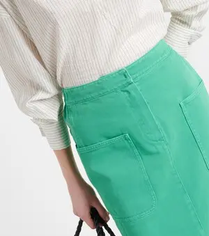 Max Mara Werther Cotton Drill Midi Skirt
