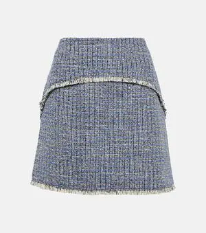 Proenza Schouler White Label Tweed Mini Skirt - Blue