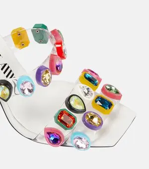 Attico Nanci Embellished Pvc Mules
