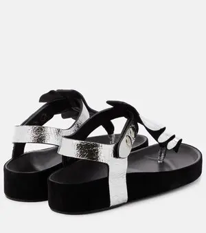 Isabel Marant Étoile Isela Metallic Leather Sandals