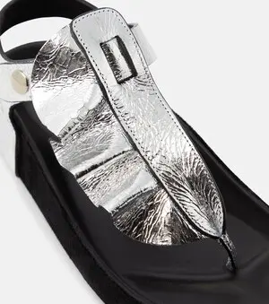 Isabel Marant Étoile Isela Metallic Leather Sandals
