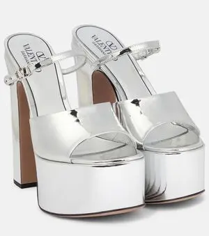 Valentino Garavani Metallic Mules Clogs For Women