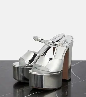 Valentino Garavani Patent Leather Platform Mules