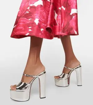 Valentino Garavani Patent Leather Platform Mules