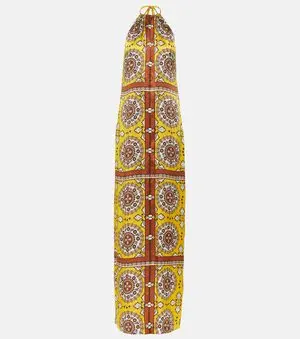 NILI LOTAN Rigel Printed Silk Maxi Dress - Multicoloured
