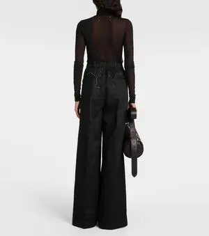 MAISON MARGIELA Mockneck Sheer Mesh Bodysuit