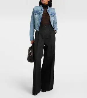 MAISON MARGIELA Mockneck Sheer Mesh Bodysuit