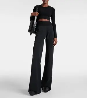Rick Owens Cotton Cropped Crewneck Top