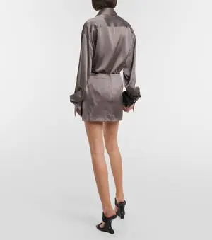 PETER DO Silk Charmeuse Mini Skirt