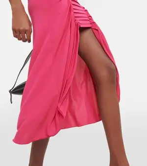 DION LEE Ruched Midi Dress
