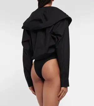 Alaïa Hooded Cotton Bodysuit