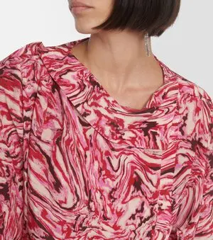 Isabel Marant Étoile Tiphaine Printed Silk Blouse