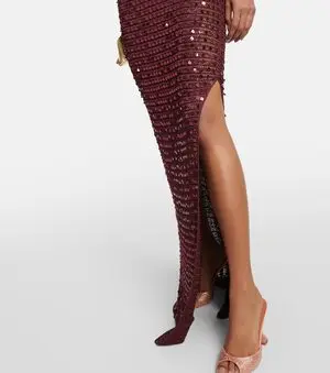 AYA MUSE Embellished Cutout Maxi Dress