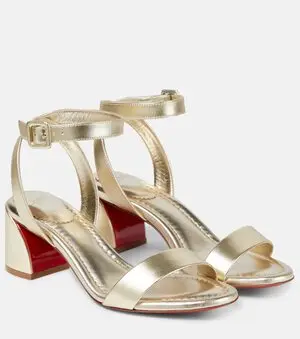 CHRISTIAN LOUBOUTIN Christian Louboutin Miss Sabina 55 Metallic Sandals Silver