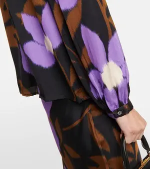 Velvet By Graham & Spencer Isa Printed Satin Top - Multicoloured