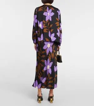 Velvet By Graham & Spencer Isa Printed Satin Top - Multicoloured