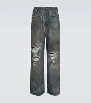 Balenciaga Distressed Jeans - Blue