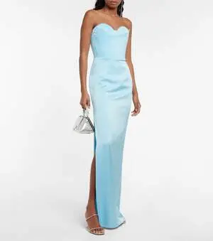 Alex Perry Honore Satin Maxi Dress