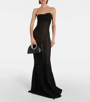 Jacquemus La Robe Fino Gown - Black