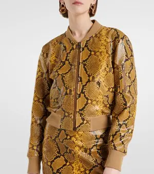 Isabel Marant Étoile Cerem Snake-effect Leather Bomber Jacket