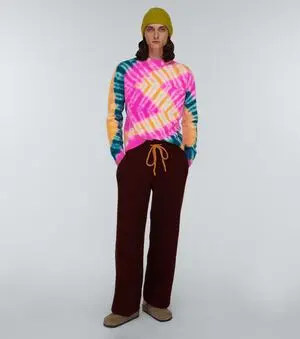 THE ELDER STATESMAN Zig-dyed Cashmere Sweater - Multicoloured