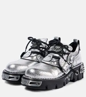 Rabanne Embellished Leather Lace-up Boots