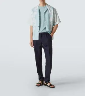 Orlebar Brown Griffon Linen Trousers - Blue