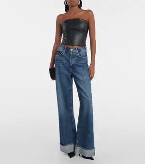 Amiri Zip-up Bustier Top