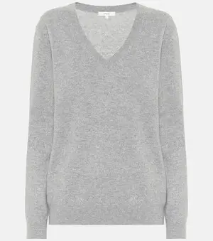 Vince V-neck Cashmere Sweater - Grey