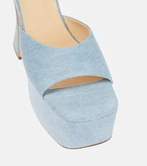 Magda Butrym Denim Platform Mules