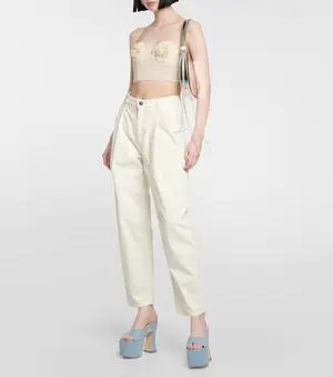 Magda Butrym Denim Platform Mules