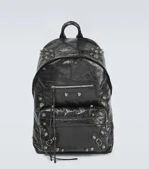 Balenciaga Le Cagole Leather Backpack - Black