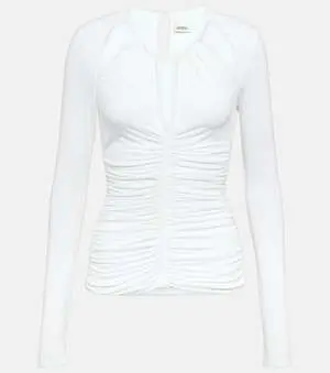Isabel Marant Étoile Levona Cut Out Ruched Jersey Top