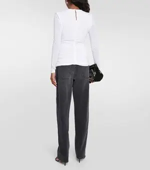 Isabel Marant Étoile Levona Cut Out Ruched Jersey Top