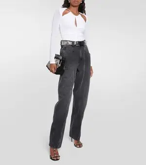 Isabel Marant Étoile Levona Cut Out Ruched Jersey Top