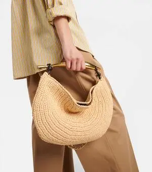 Bottega Veneta Sardine Chain Raffia-effect Tote Bag