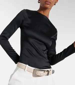 Khaite Lucca Leather Belt - White