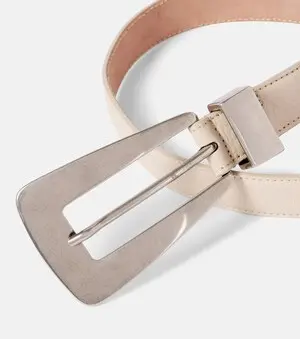 Khaite Lucca Leather Belt - White