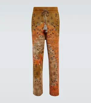 Alanui Bandana Piquet Jacquard Cotton Pants - Multicoloured
