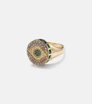 Ileana Makri Dawn Candy Ring In 18kt Gold With Diamonds And Gemstones - Multicoloured