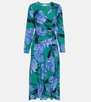 Diane Von Furstenberg Feronia Floral Crepe Midi Dress - Multicoloured