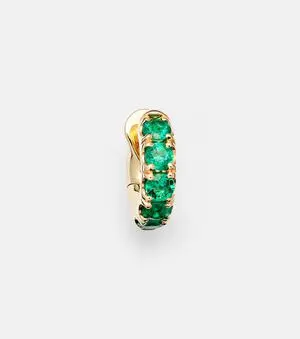 SPINELLI KILCOLLIN Mini Macro Hoop Emerald Single Earring