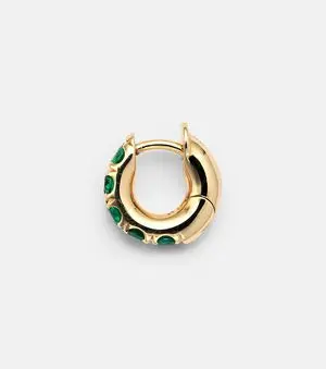 SPINELLI KILCOLLIN Mini Macro Hoop Emerald Single Earring
