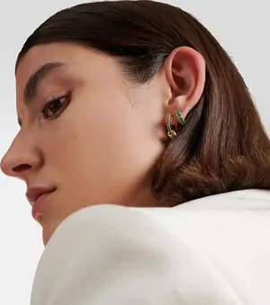 SPINELLI KILCOLLIN Mini Macro Hoop Emerald Single Earring