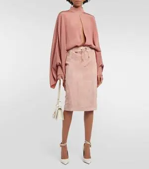 TOM FORD Cutout Silk Crepe Bodysuit