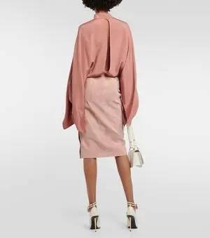 TOM FORD Cutout Silk Crepe Bodysuit